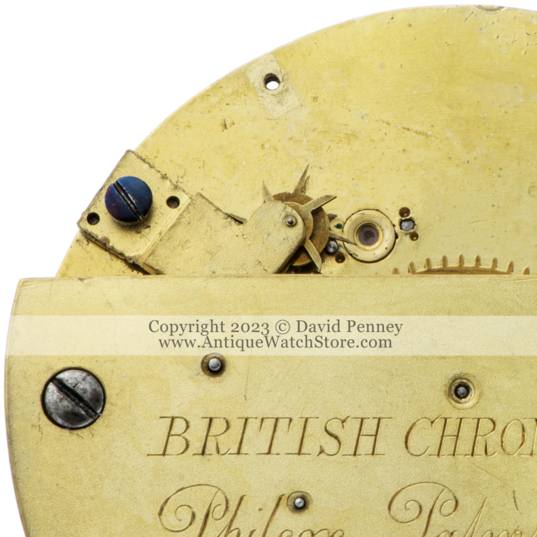 British Chronometer Company ‘PHILCOX Patentee’ London. No 1720 – David ...