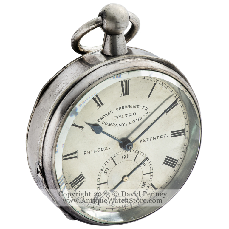 British Chronometer Company ‘PHILCOX Patentee’ London. No 1720 – David ...