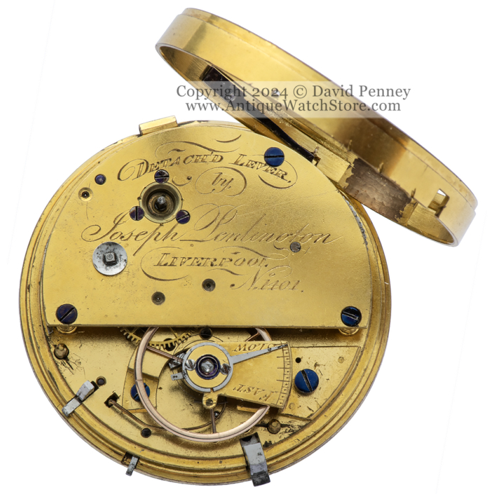 Joseph PENLINGTON, Liverpool. No 1401 – David Penney’s ANTIQUE WATCH STORE